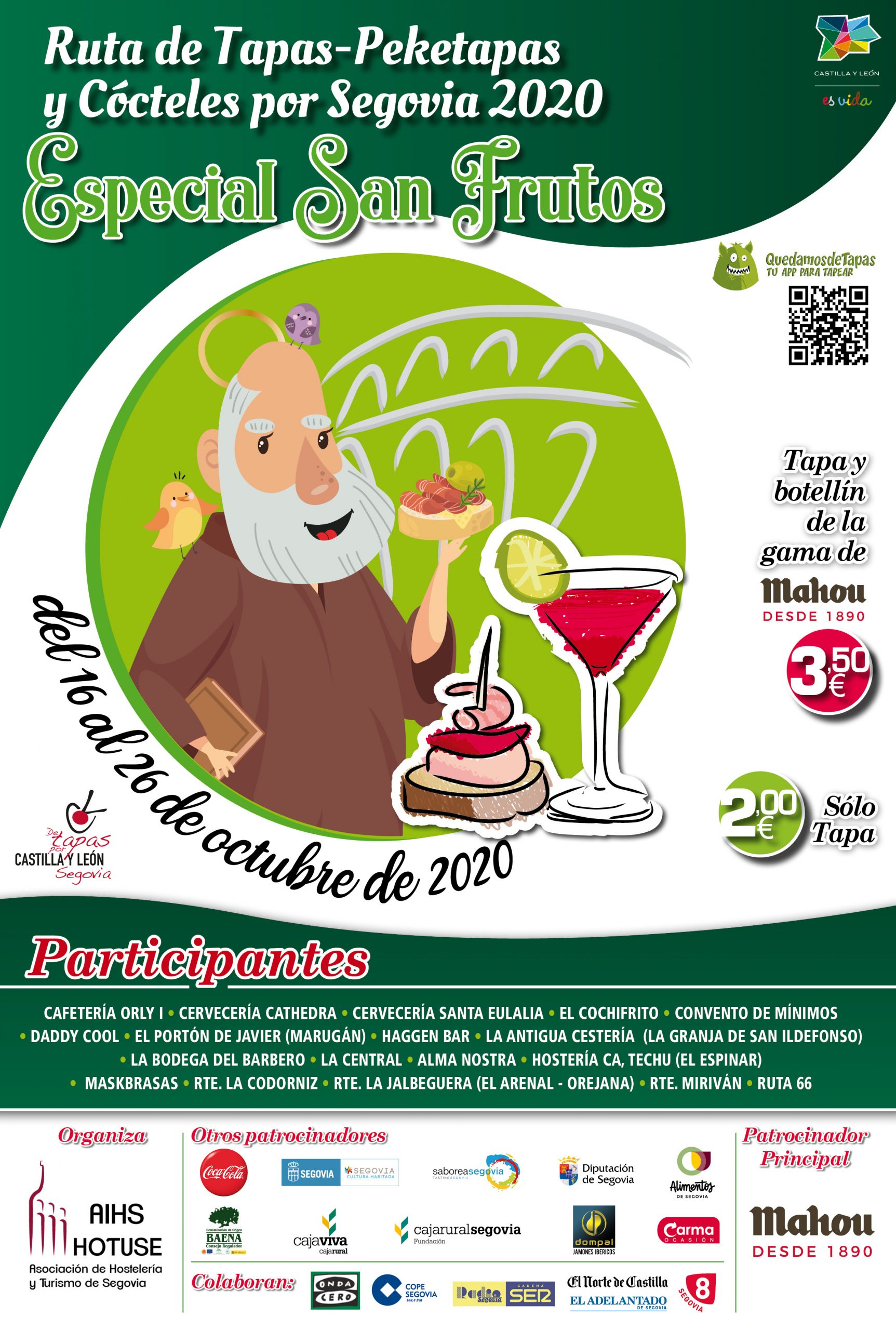 Ruta de Tapas-Peketapas y Cócteles por Segovia 2020 - Eventos de Segovia