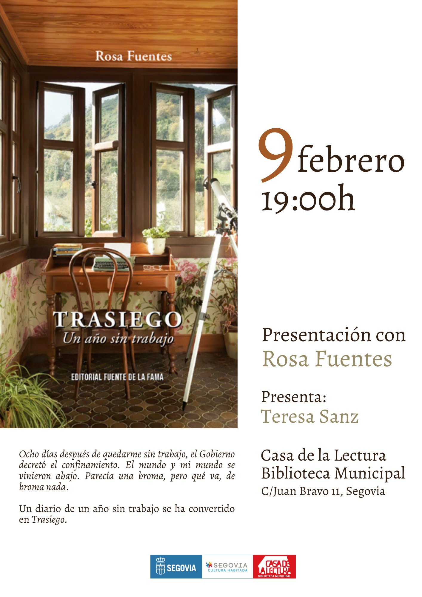 Presentación de Trasiego Un año sin trabajo - Eventos de Segovia