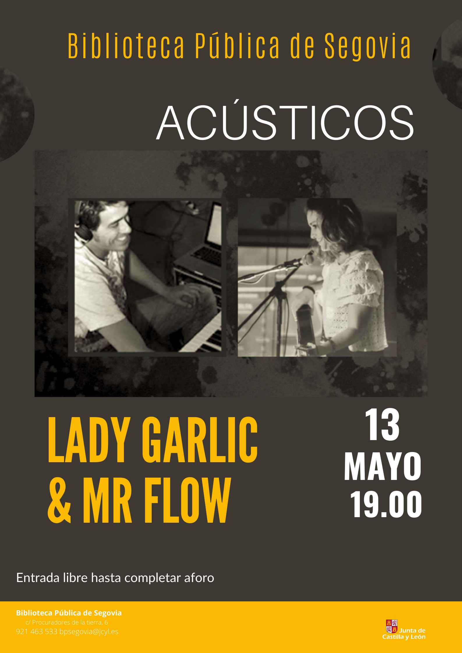 ACÚSTICOS: LADY GARLIC & MR FLOW - Eventos de Segovia