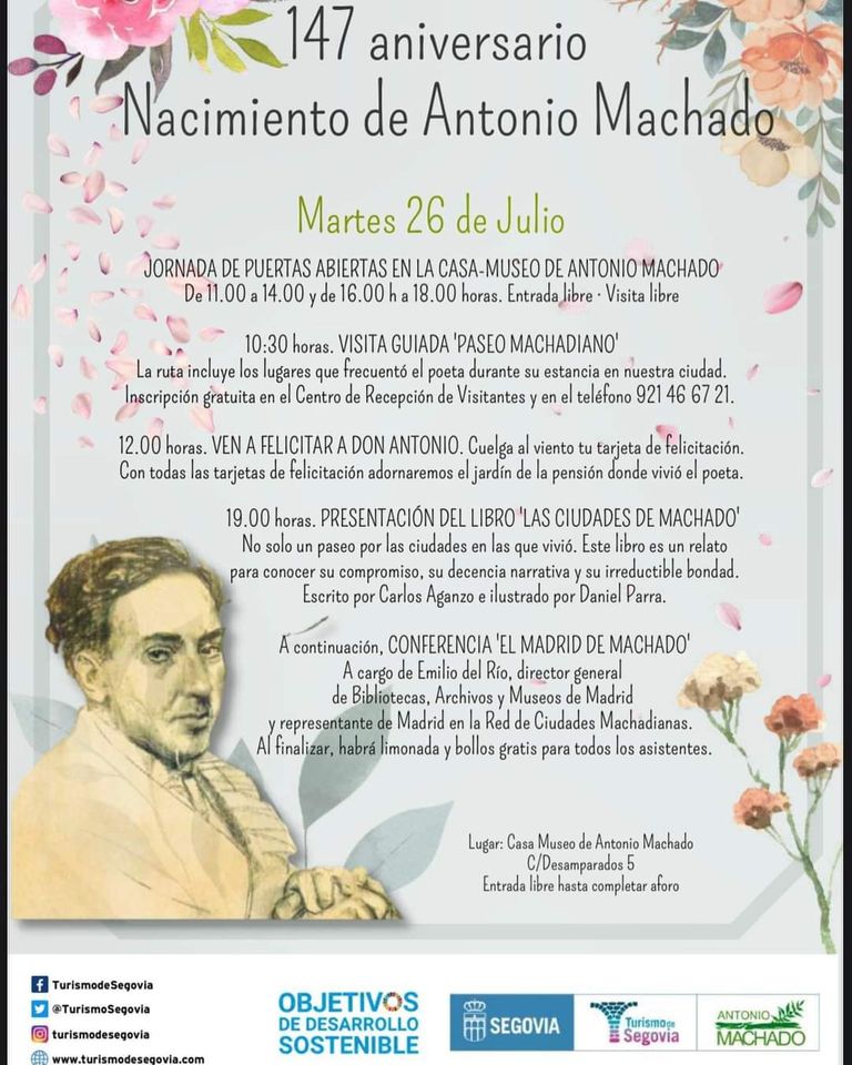 147 Aniversario Nacimiento de Antonio Machado en Segovia - Eventos de ...