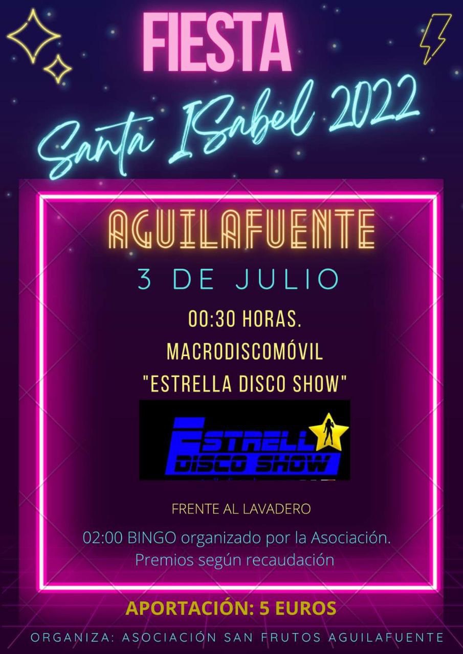 Fiesta Santa Isabel 2022 en Aguilafuente - Eventos de Segovia