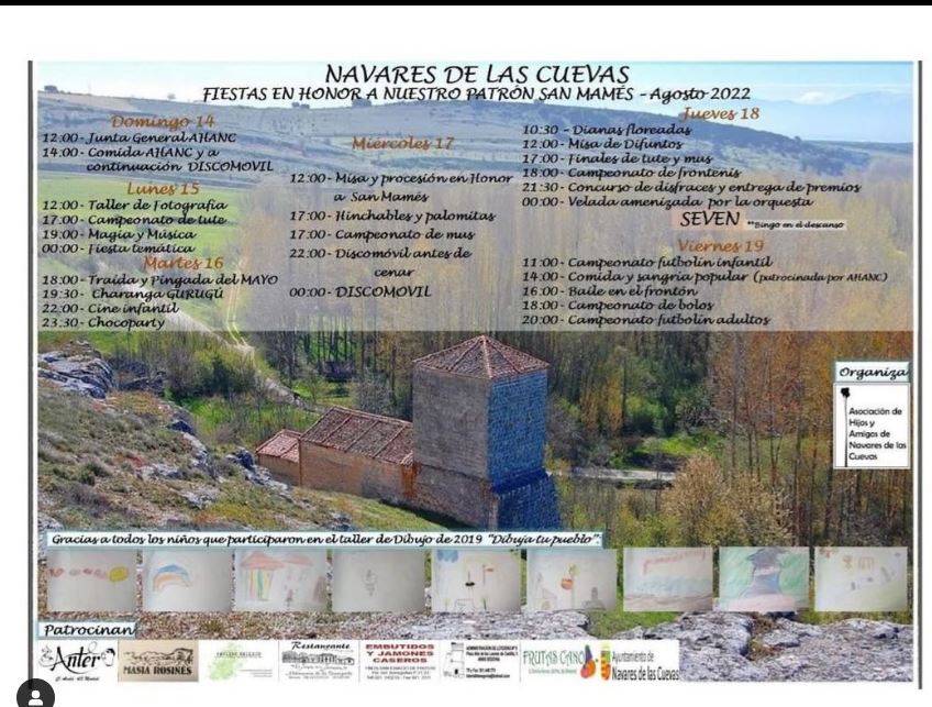 Fiestas 2022 en Navares de las Cuevas - Eventos de Segovia