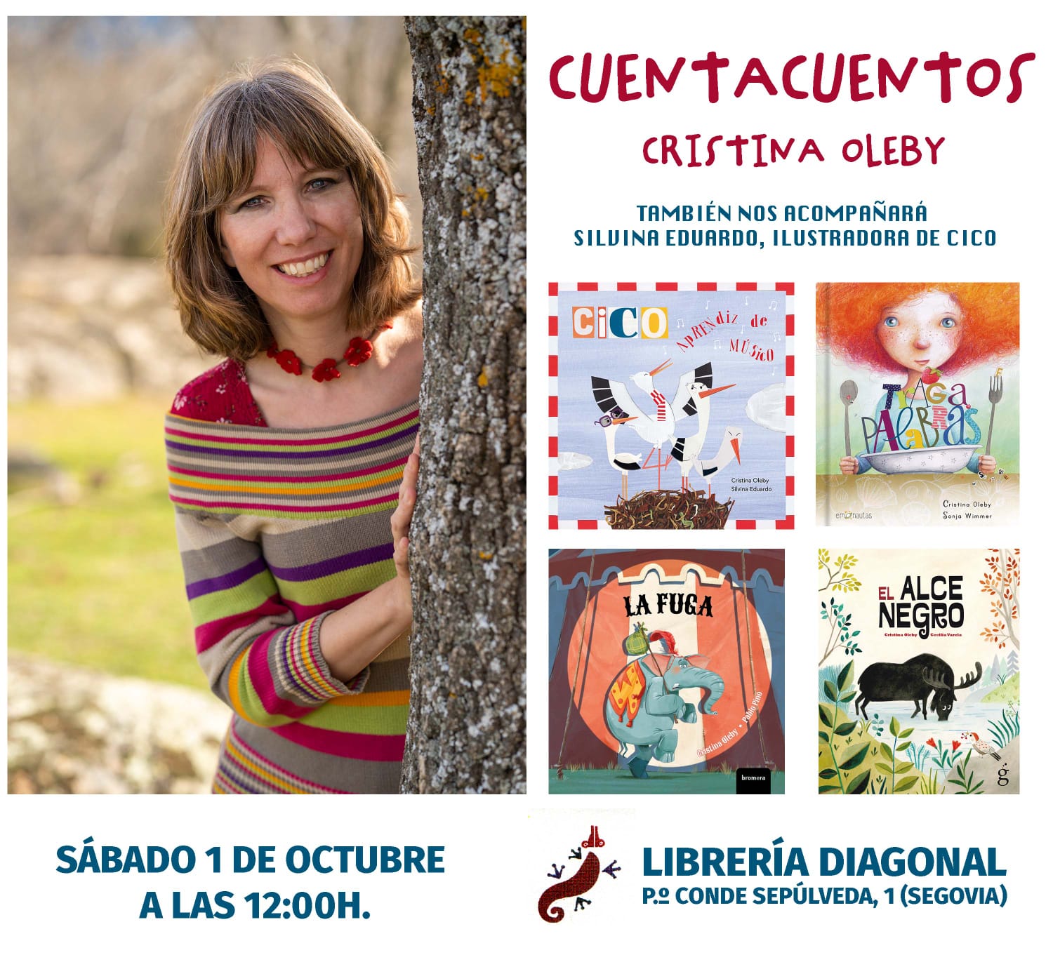 Cuentacuentos de Cristina Oleby en Librería Diagonal - Eventos de Segovia