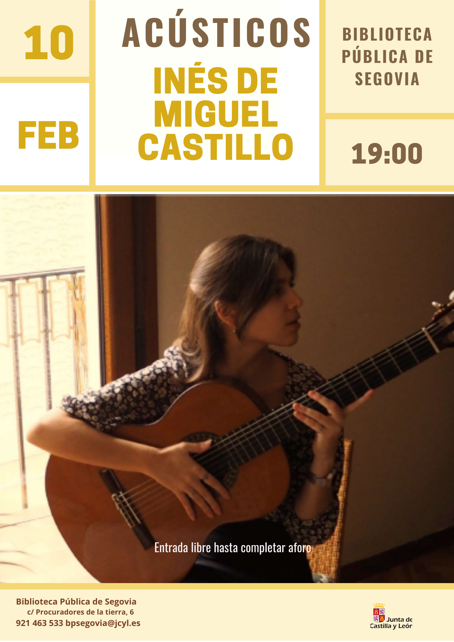 ACÚSTICOS - INÉS DE MIGUEL CASTILLO - Eventos de Segovia
