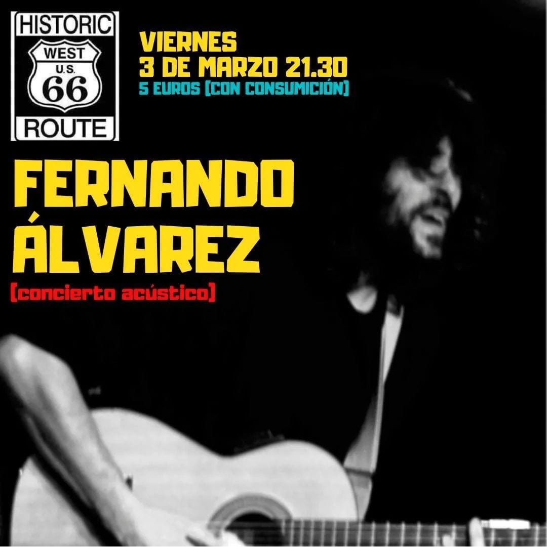 Concierto Fernando Álvarez en Route 66 - Eventos de Segovia