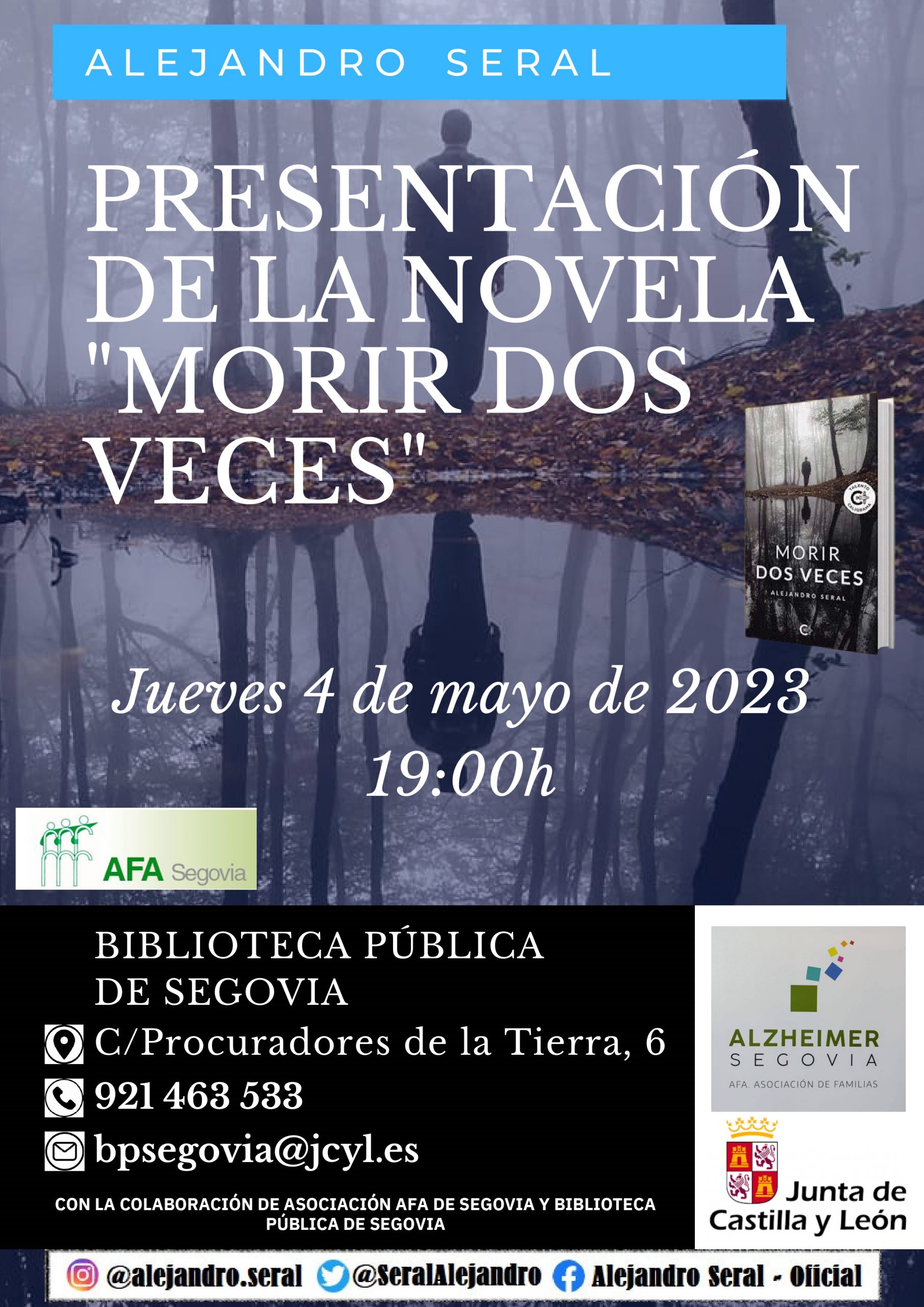 Presentación de la novela Morir dos veces - Eventos de Segovia