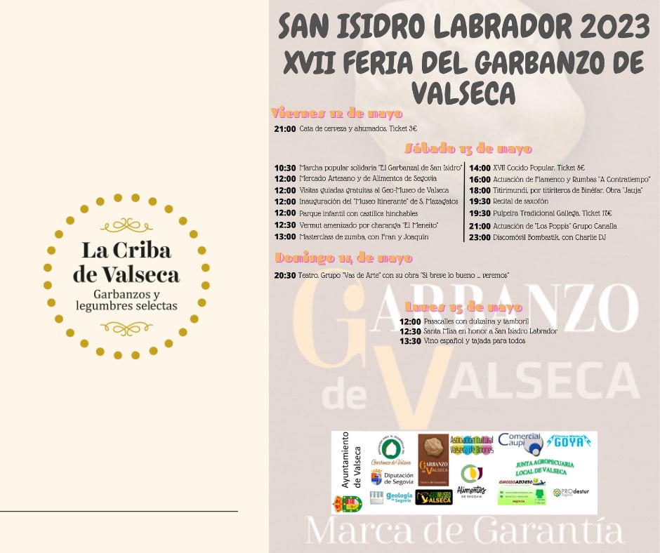 XVII Feria del Garbanzo de Valseca - Eventos de Segovia