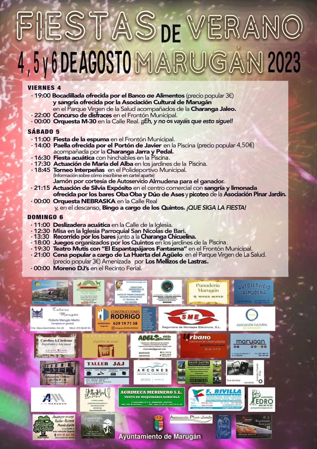 Fiesta de Verano 2023 en Marugán - Eventos de Segovia