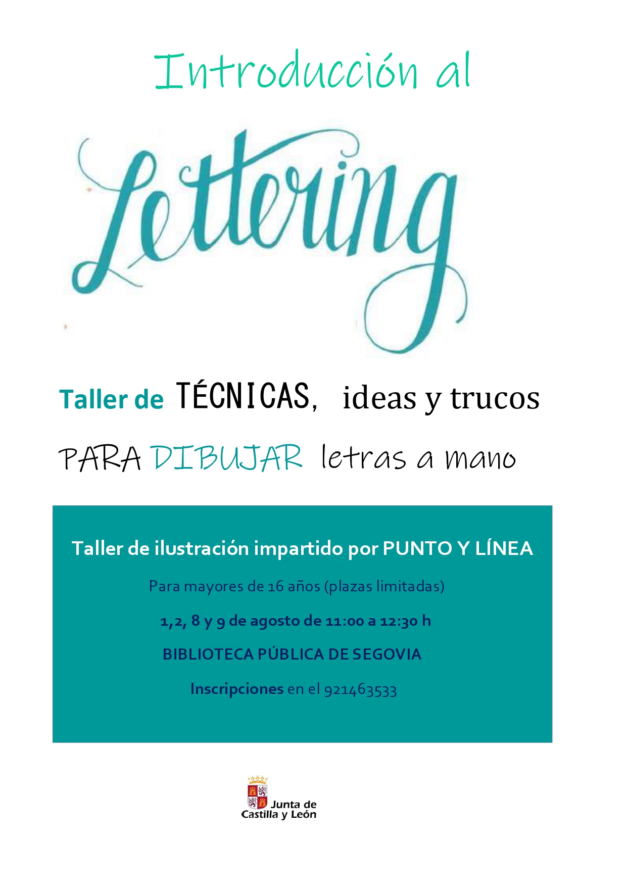 Taller introducción al Lettering - Eventos de Segovia