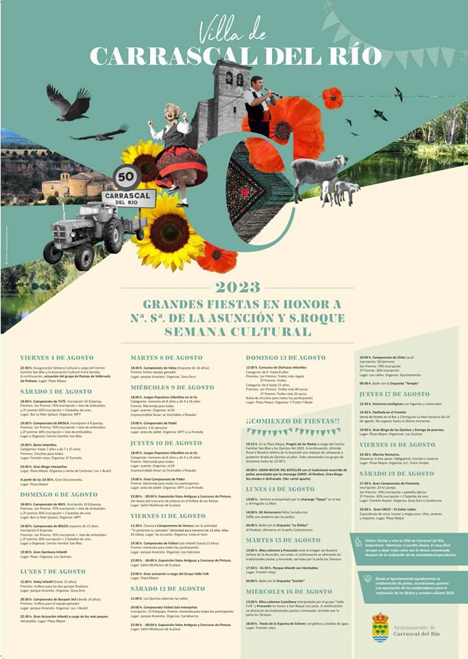 Semana Cultural y Fiestas 2023 en Carrascal del Río - Eventos de Segovia
