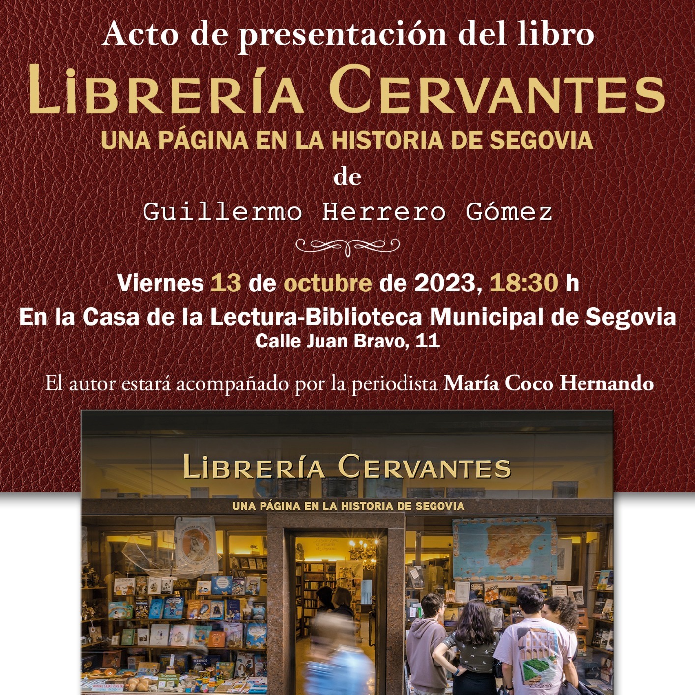 Presentación 'Librería Cervantes. Una página en la historia de Segovia ...