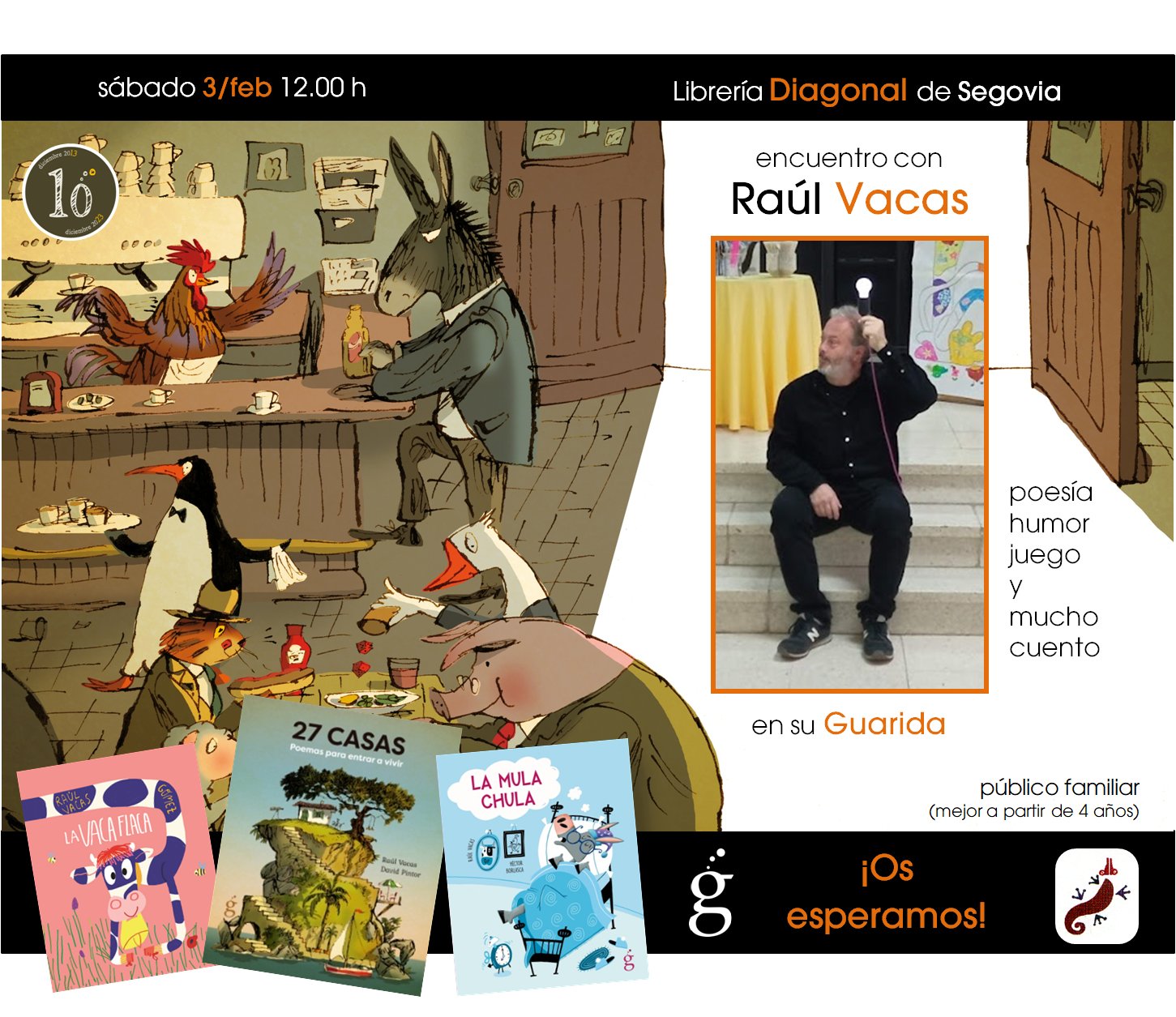 Encuentro con Raúl Vacas en librería Diagonal. - Eventos de Segovia