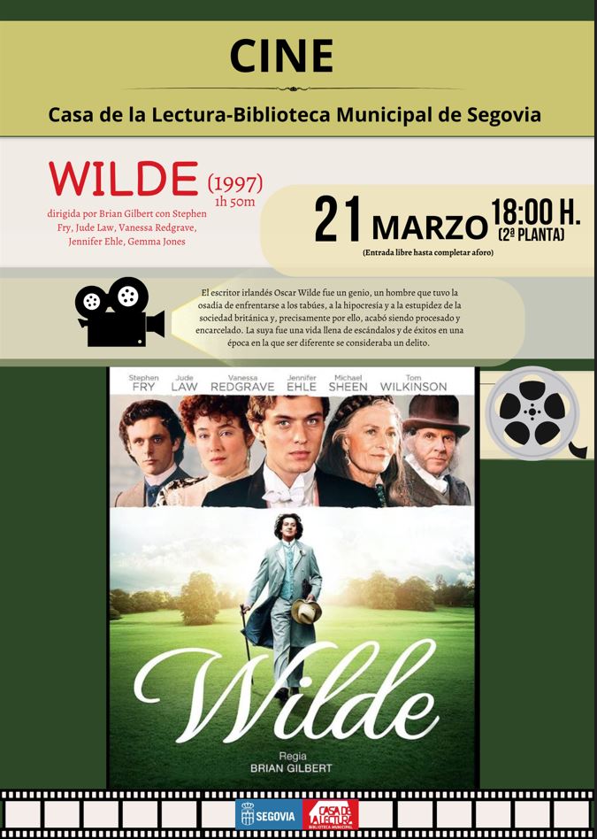 Cine Forum Wilde en Casa de la Lectura - Eventos de Segovia