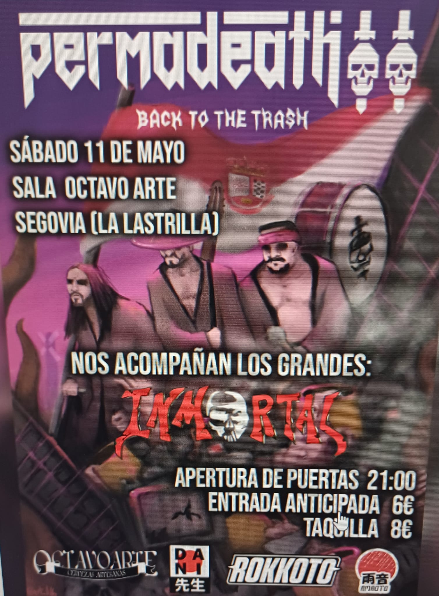 Concierto Permadeath en Octavo Arte - Eventos de Segovia