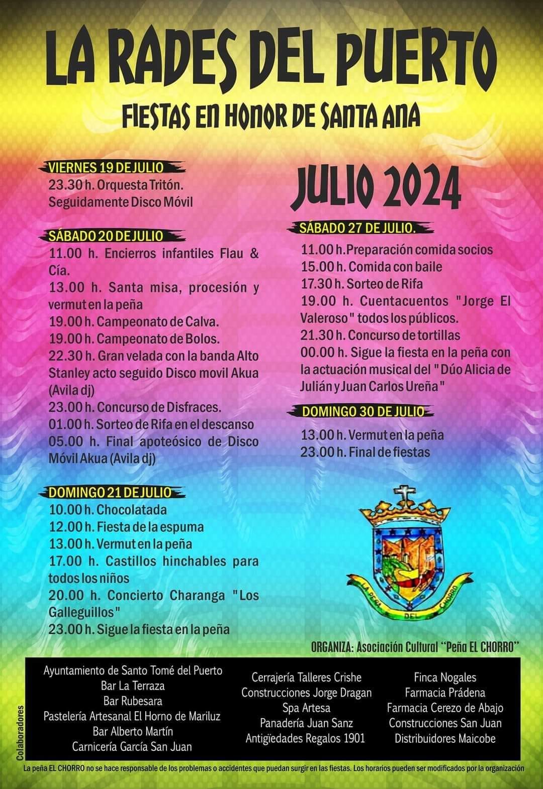 Fiestas de San Ana 2024 en Las Rades del Puerto - Eventos de Segovia