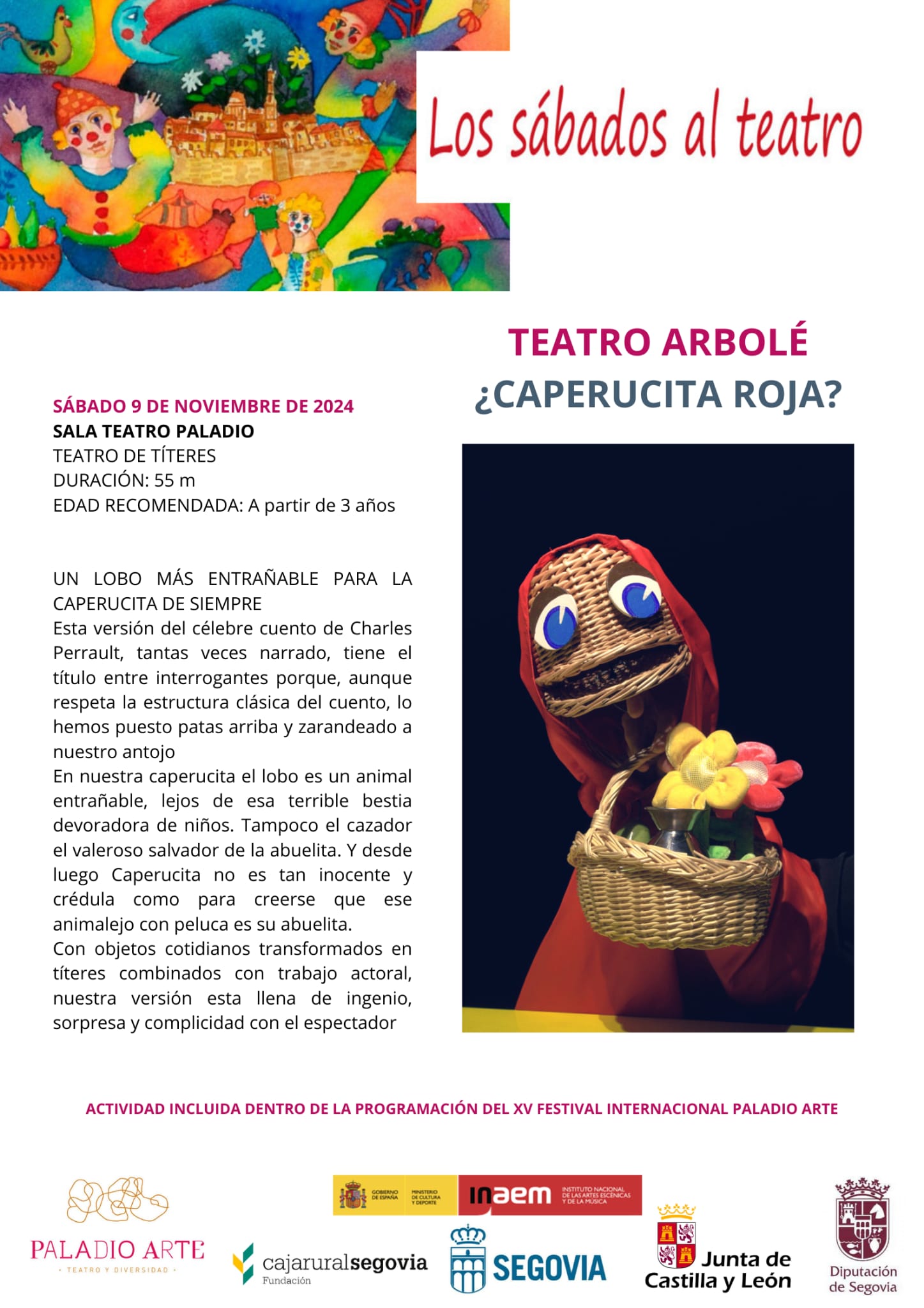 Teatro Arbolé - ¿Caperucita Roja? en Teatro Paladio - Eventos de Segovia