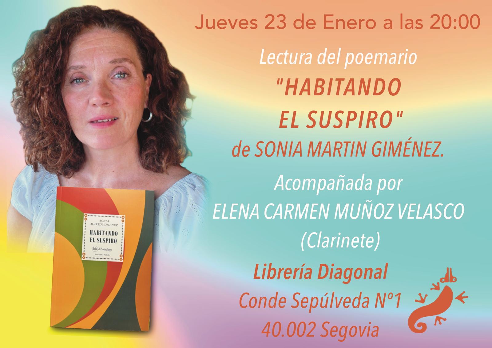 Lectura del poemario 'Habitando el suspiro' en Librería Diagonal - Eventos de Segovia