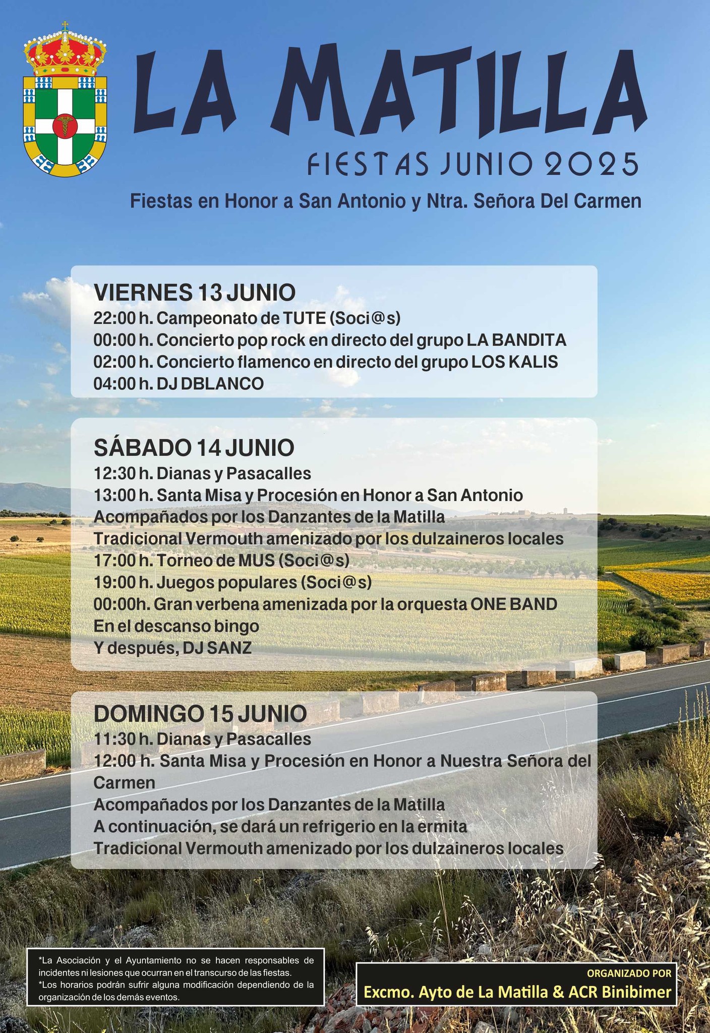 Fiestas de San Antonio y Ntra. Señora Del Carmen 2025 en La Matilla ...