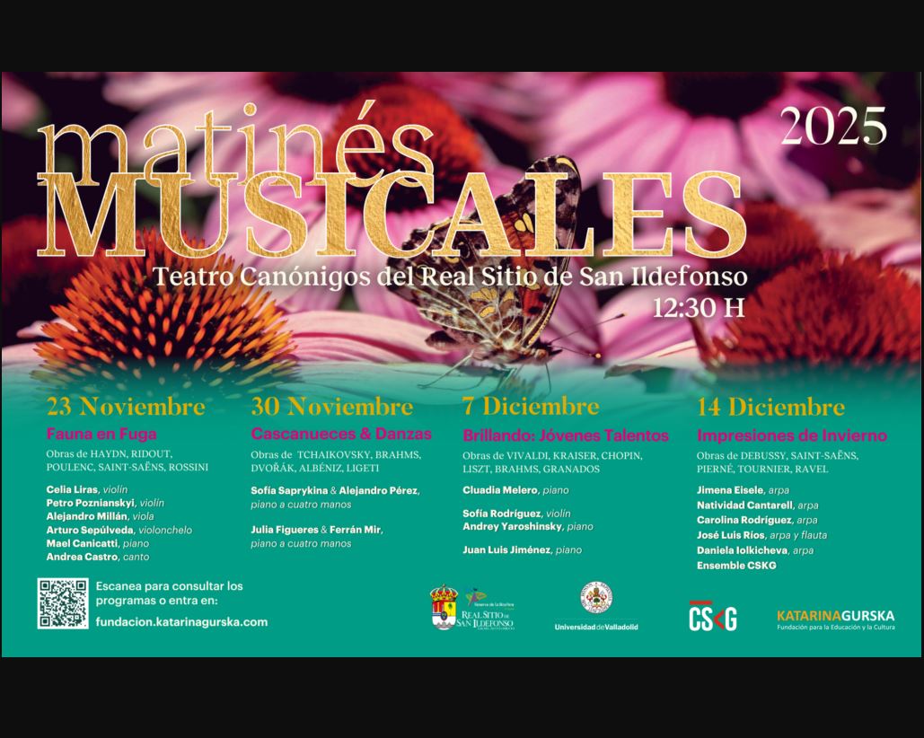 Matinés musicales 2025 en La Granja - Eventos de Segovia